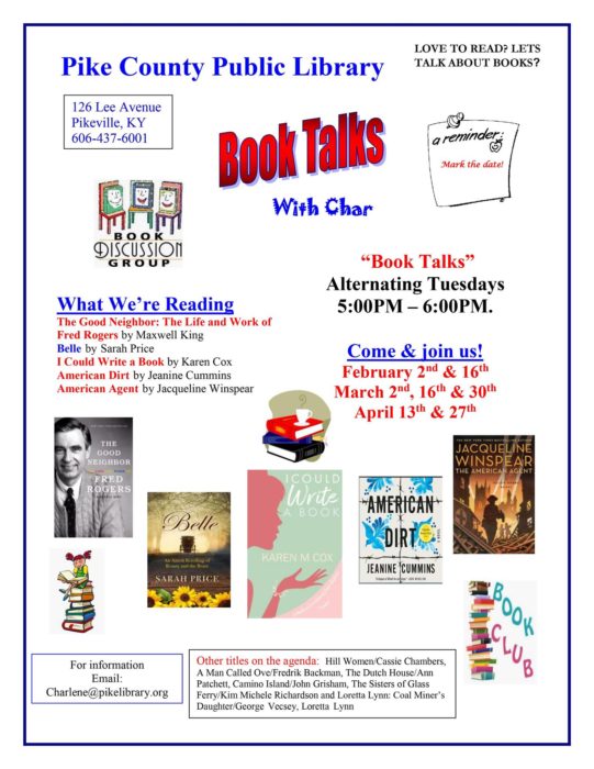 Book Talks Book Club - Visit Pikeville