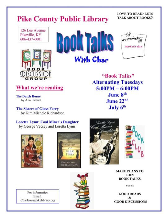 Book Talks Book Club - Visit Pikeville