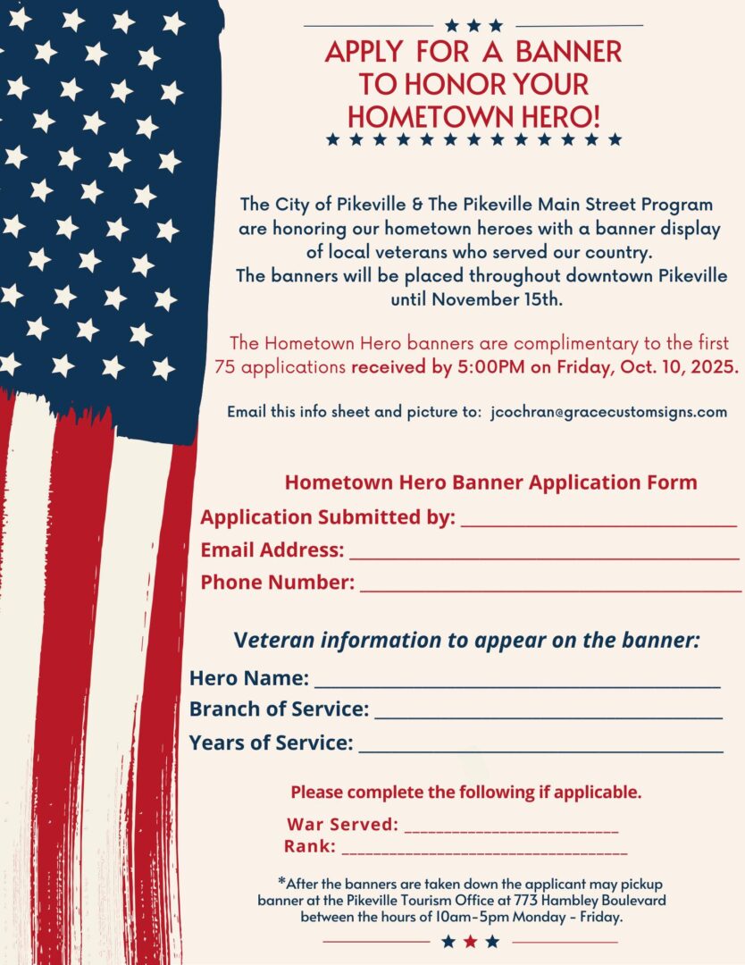 Apply for a Banner to Honor your Hometown Hero - Visit Pikeville